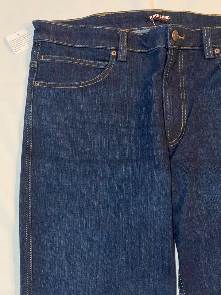 Kirkland Signature Mens Straight Fit Stretch Jean Reinforced Hem-Dar ...