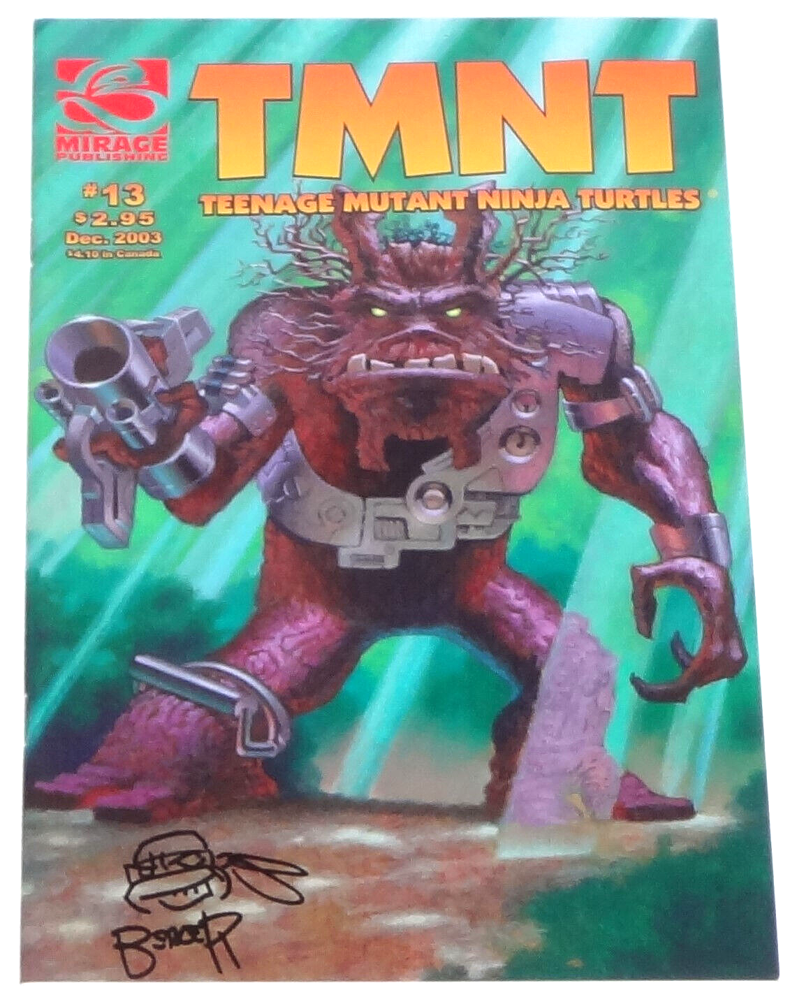 2003 MIRAGE COMICS TMNT VOL 4 #13 VF/NM NINJA TURTLES DAN BERGER SIGNED ...