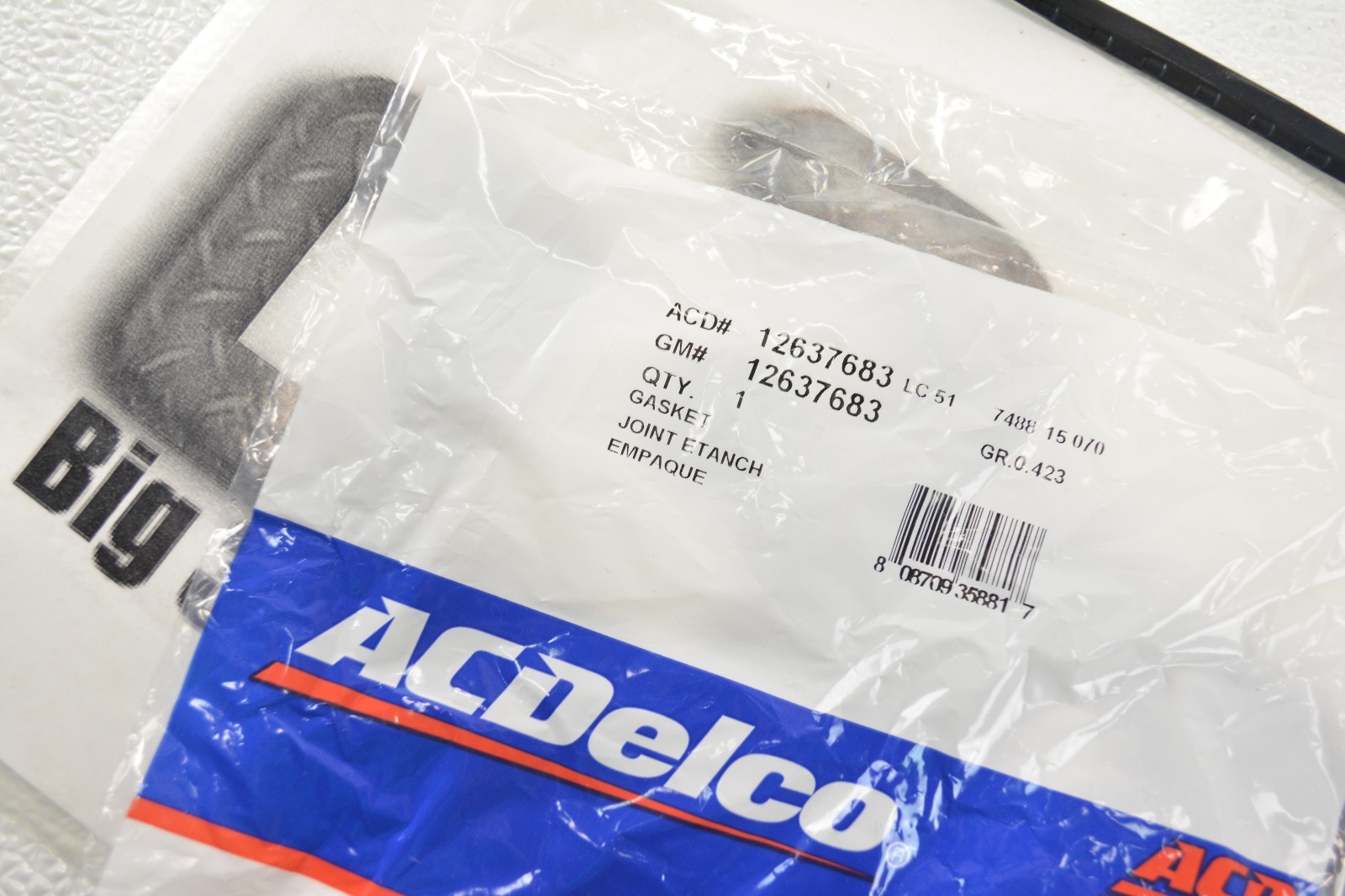 Original GM Engine Valve Cover Cylinder Head Gasket ACDelco new OEM ...