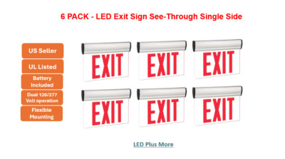Exit Signs - Glass Exit Sign