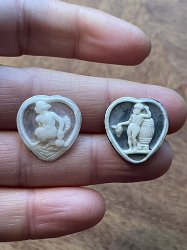 Two Lovely Small Ancient Roman Natural Shell Cameos c50 AD | eBay