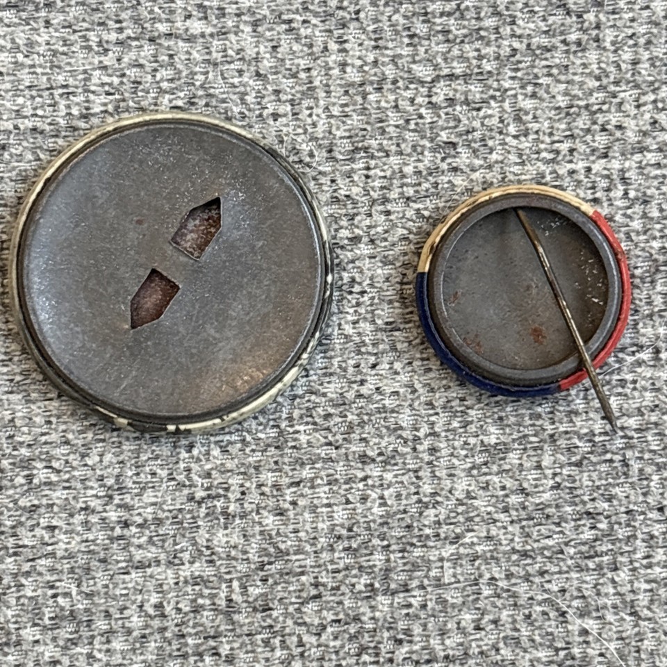 2 Vtg Button Pins - Francis Joseph L Emperor Of Austria & Smith For ...