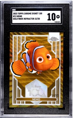 2023 Topps Chrome Disney 100 NEMO Gold Wave /50 FINDING NEMO *** SGC 10 ...