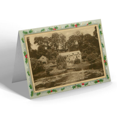 CHRISTMAS CARD Vintage Wales - Erbistock Ferry, near the River Dee ...