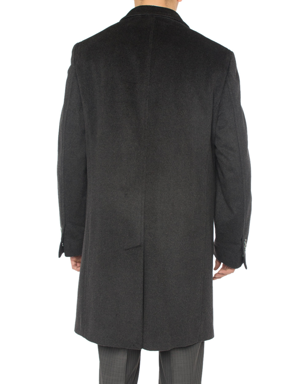 Luciano Natazzi Italian Mens Cashmere Overcoat Knee Length Trench Coat ...