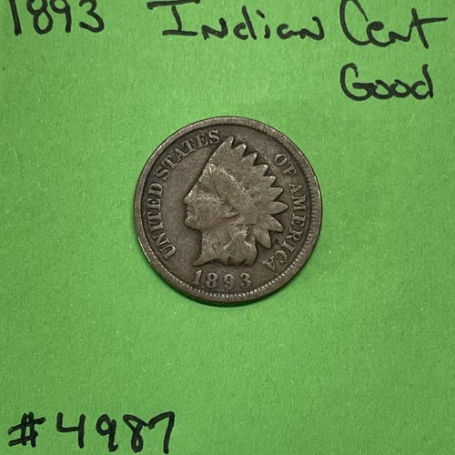1893 Indian Head Cent / Penny 1c GD Good | eBay
