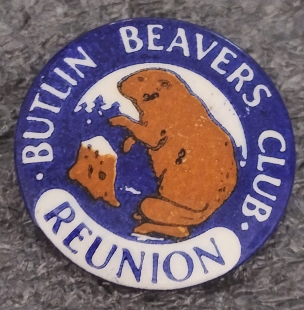 BUTLINS HOLIDAYS ORIGINAL TIN BADGE - BEAVER REUION DARK BLUE | eBay UK