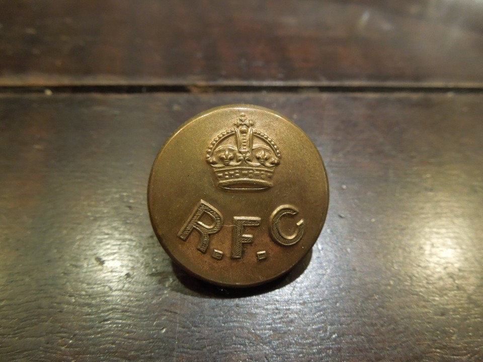 R.F.C Gaunt London British Crown WW1 Royal Flying Corps Button ID'd to ...