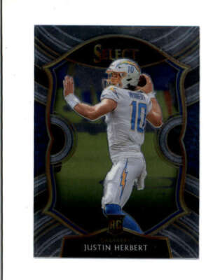 JUSTIN HERBERT 2020 PANINI SELECT #44 CHARGERS CONCOURSE BASE ROOKIE RC ...