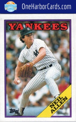 1988 Topps New York Yankees Baseball Card #384 Neil Allen | eBay