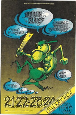 Moody Blues, 1968 BG 146 Fillmore Card | eBay