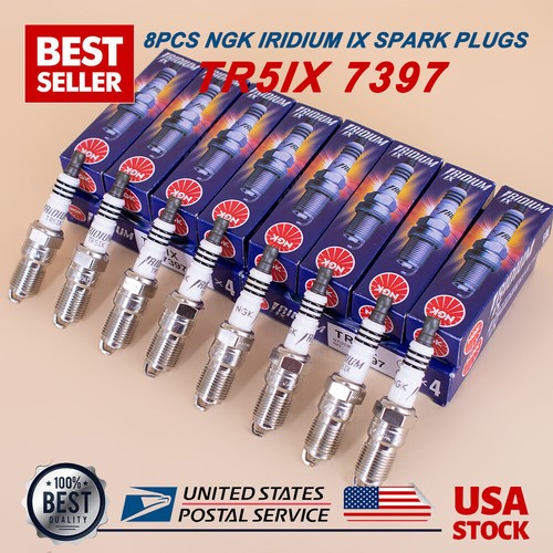 8PCS IRIDIUM IX NGK SPARK PLUGS TR5IX 7397 FOR FORD GM CADILLAC ...