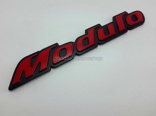 Logo Modulo Style Red Black Aluminium JDM Badge Emblem For Honda Custom ...