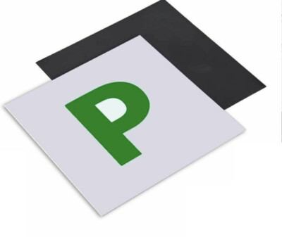 2 X Fully Magnetic Passed Pass Green P Driver Plate Plates for Car ...