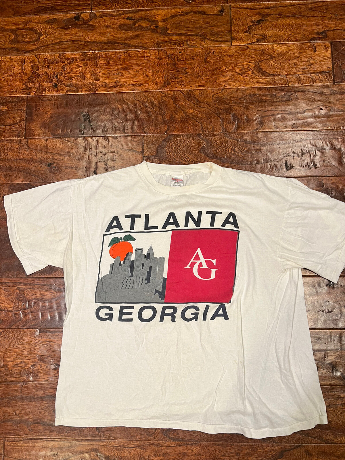 Vintage Atlanta Georgia Peach Screen Print Single Sti… - Gem