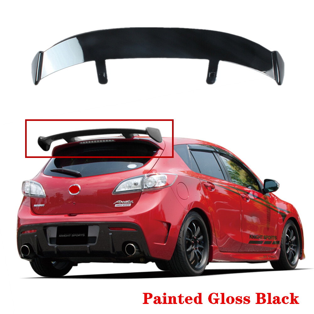 Fit For Mazda 3 10-13 Hatchback Tailgate Roof Spoiler Modified Wing ABS ...
