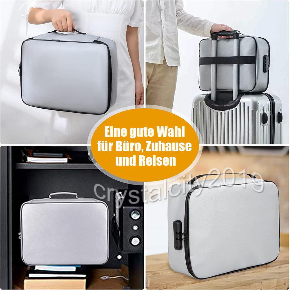 Feuerfeste Dokumentenbox Wasserdichte sichere Aufbewahrungsbox mit ...