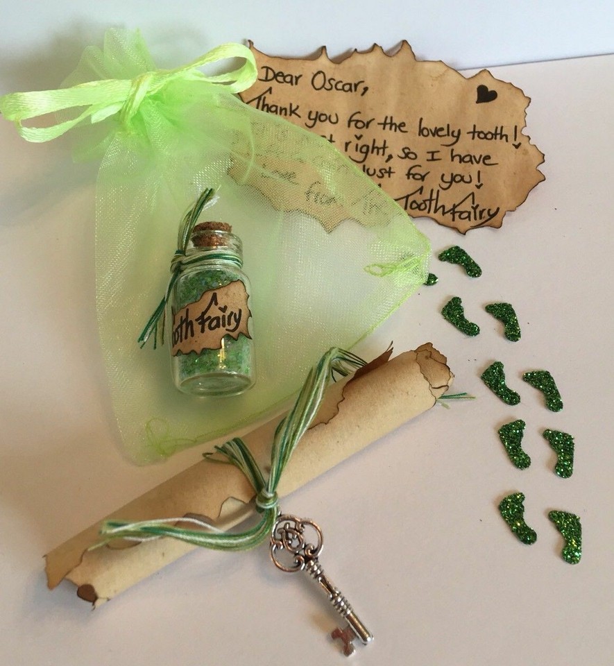 Personalised Tooth Fairy Set - Letter, Fairy Dust, Fairy Footprints ...