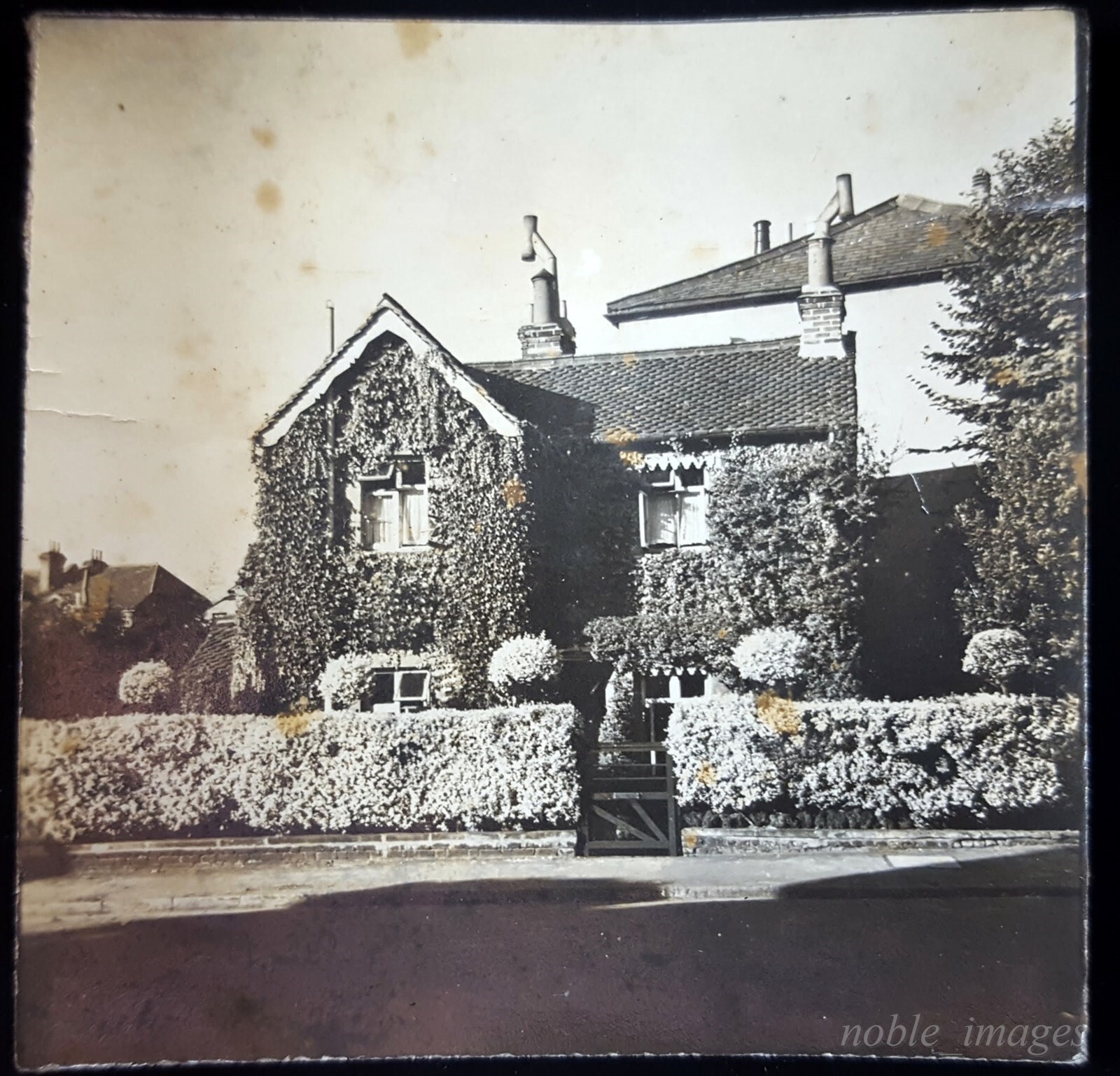 1944 WWII London Cottage Home, England Photo B&W Snapshot | eBay