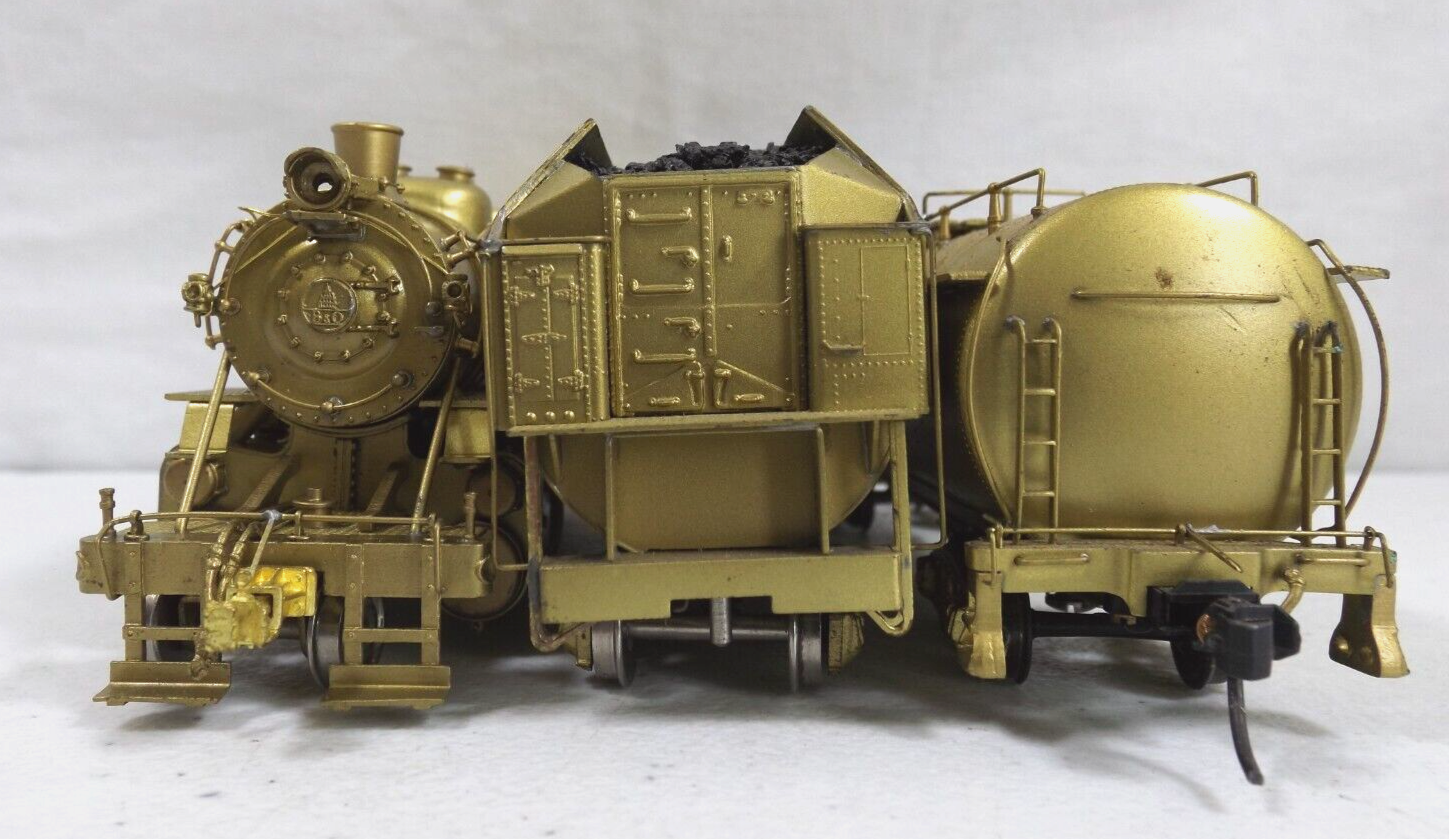 HO West Side Models brass B&O Q4.b 2-8-2 steam engine with aux tender ...