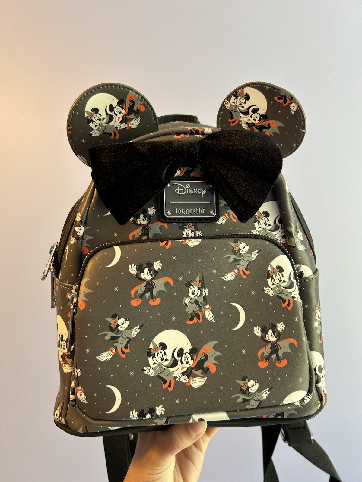 Loungefly Disney Mickey Minnie Halloween Vamp Witch AOP Mini Backpack ...