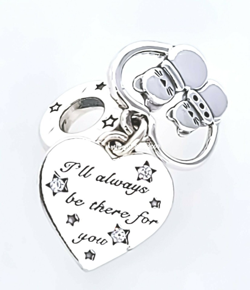New 100% Authentic PANDORA 925 Ale Cats & Hearts Dangle Charm 799546C01 ...