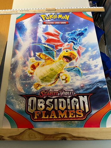 Pokemon TCG Scarlet & Violet Obsidian Flames Retail Promo Poster 100cm ...
