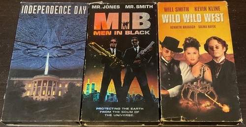 Will Smith VHS Lot Of 3: Independence Day, Men In Black, & Wild Wild ...