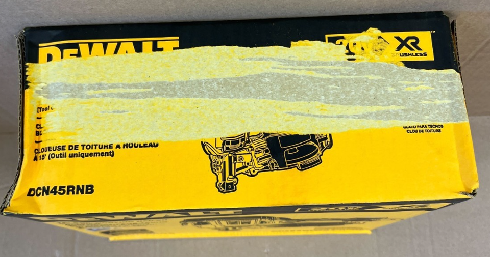 [NEW] (DCN45RNB) DeWalt 20V MAX XR Cordless Roofing Nailer – 15° Coil ...