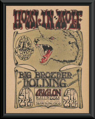 Howlin" Wolf & Janis Joplin Concert Poster Reprint On Old Paper *217 | eBay