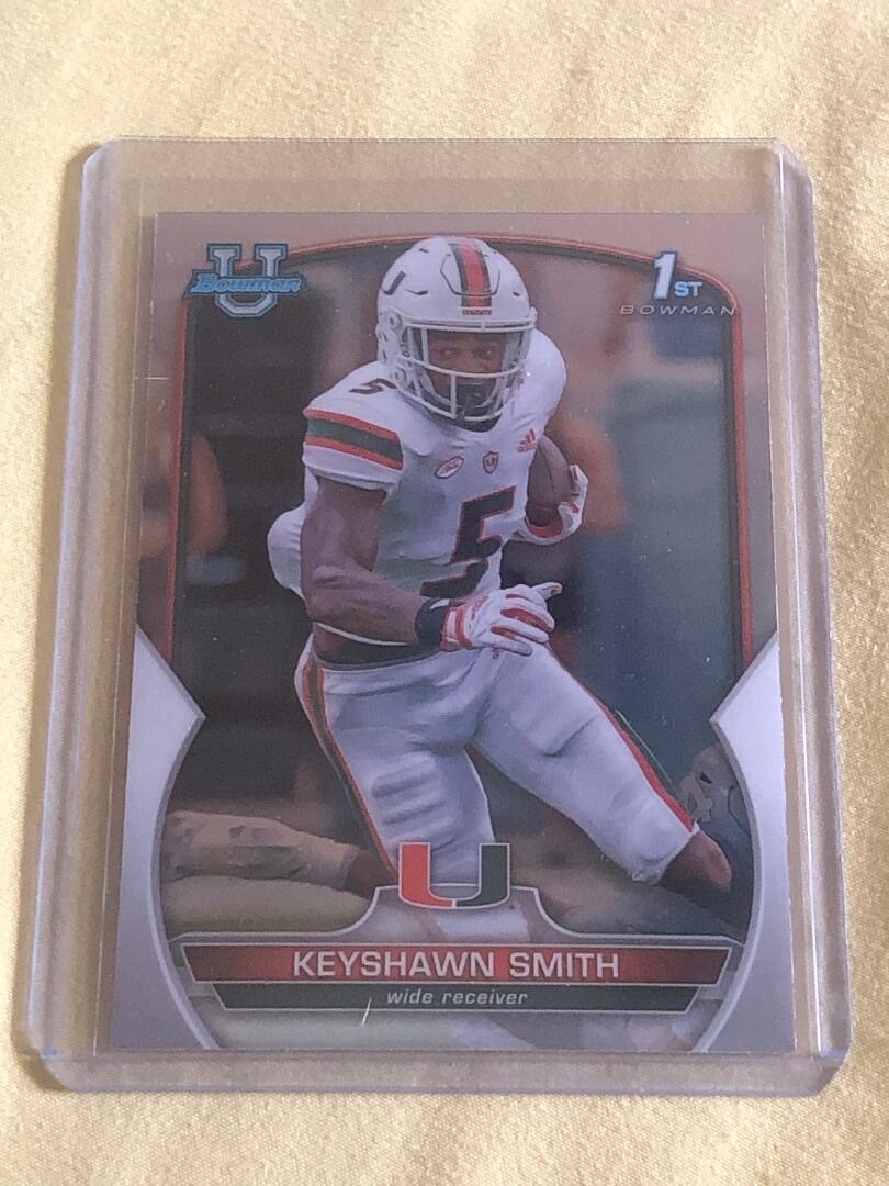 Y23-3 2022 Bowman U Chrome 1st Keyshawn Smith Miami Hurricanes | eBay
