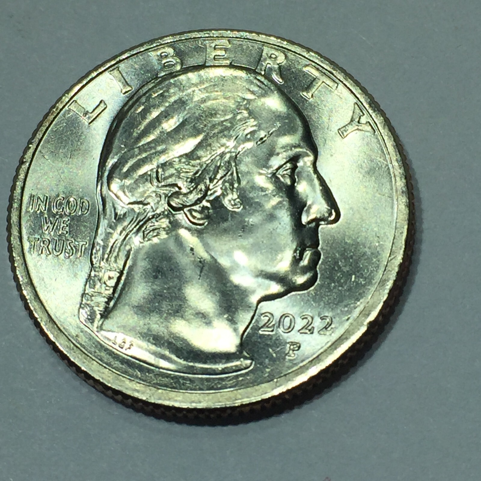 WASHINGTON QUARTER 2022 P ERROR FLOWER/HAIR DROOLING GEORGE #113 | eBay