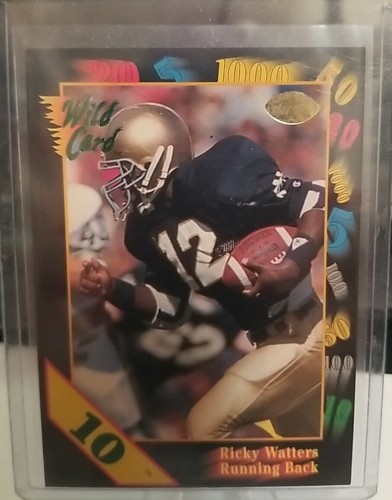 1991 Ricky Waters Wild Card 10 Stripe Rookie | eBay
