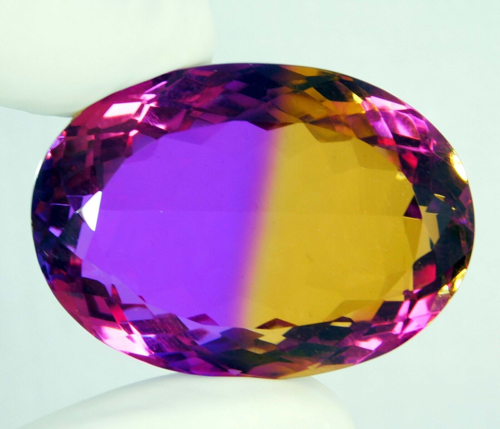 93,75 Karat großer Ametrin AAA+++ ovaler Schnitt facettierter loser ...