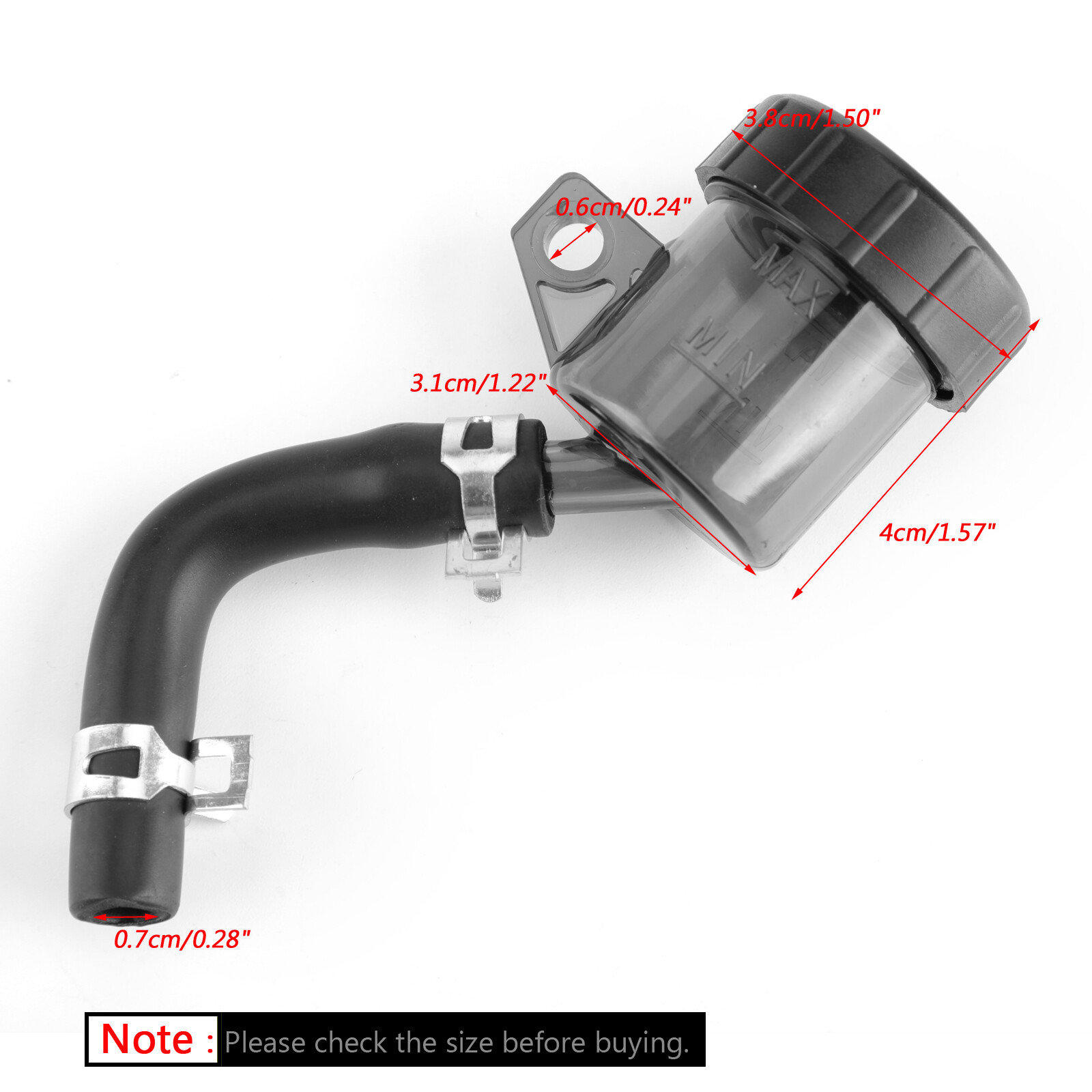 Universal Motorcycle Rear Brake Master Cylinder Oil Cup Fluid Reservoir ...