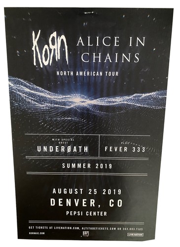 Alice In Chains & Korn 8-25-19 Pepsi Center (Denver, CO) Concert Event ...