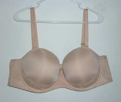 TORRID BOMBSHELL EVERYDAY STRAPLESS PUSHUP UNDERWIRE BRA BEIGE SZ 46DD ...