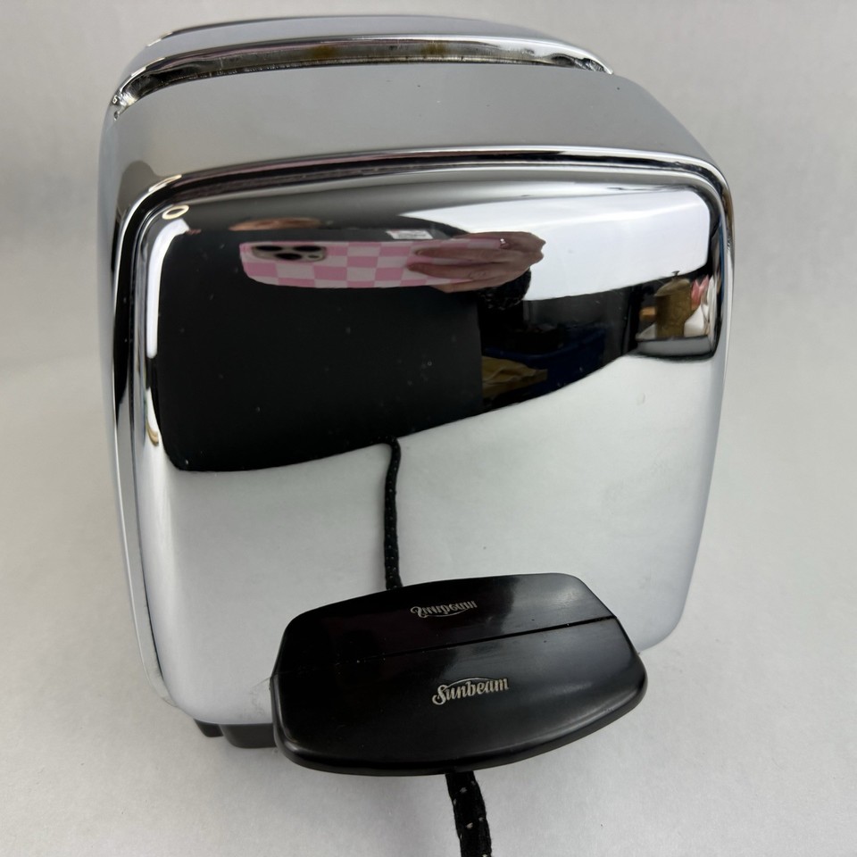 Vtg 50's Sunbeam Toaster T-20b Radiant Control Chrome Art Deco Tested ...
