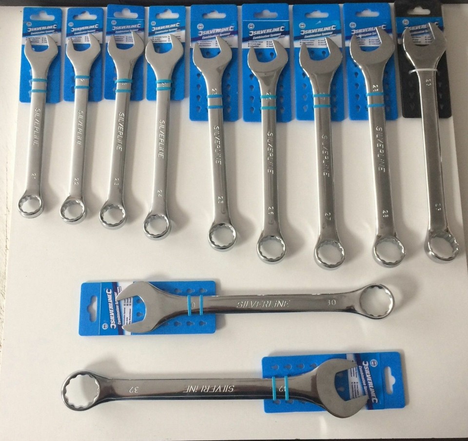Silverline Metric Combination Spanner Spanners 6mm - 32mm Tools Chrome ...