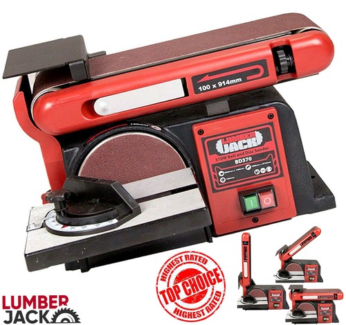 Lumberjack Belt Disc Sander Bench Top Linisher Heavy Duty Motor & Cast ...