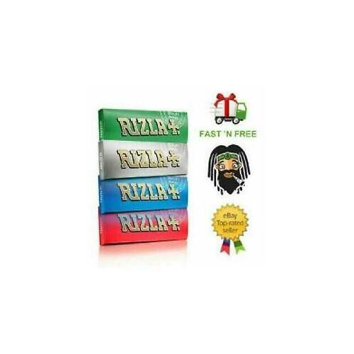 RIZLA Regular RED GREEN SILVER BLUE WHITE or PINK Cigarette Rolling ...