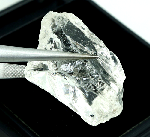 35.90 Ct Rare Herkimer Diamond Water Clear Quartz Crystal Anthraxolite ...