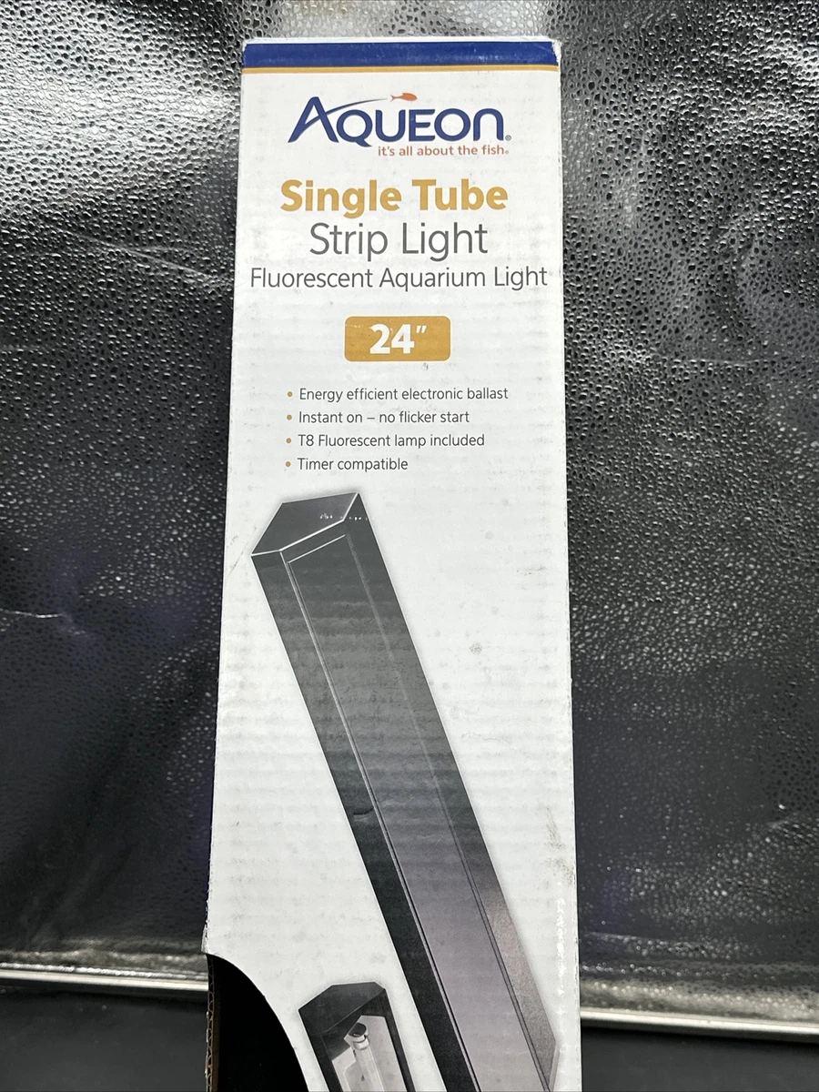 Aqueon Fluorescent Strip Light 24 Inch Black | Shelly Lighting