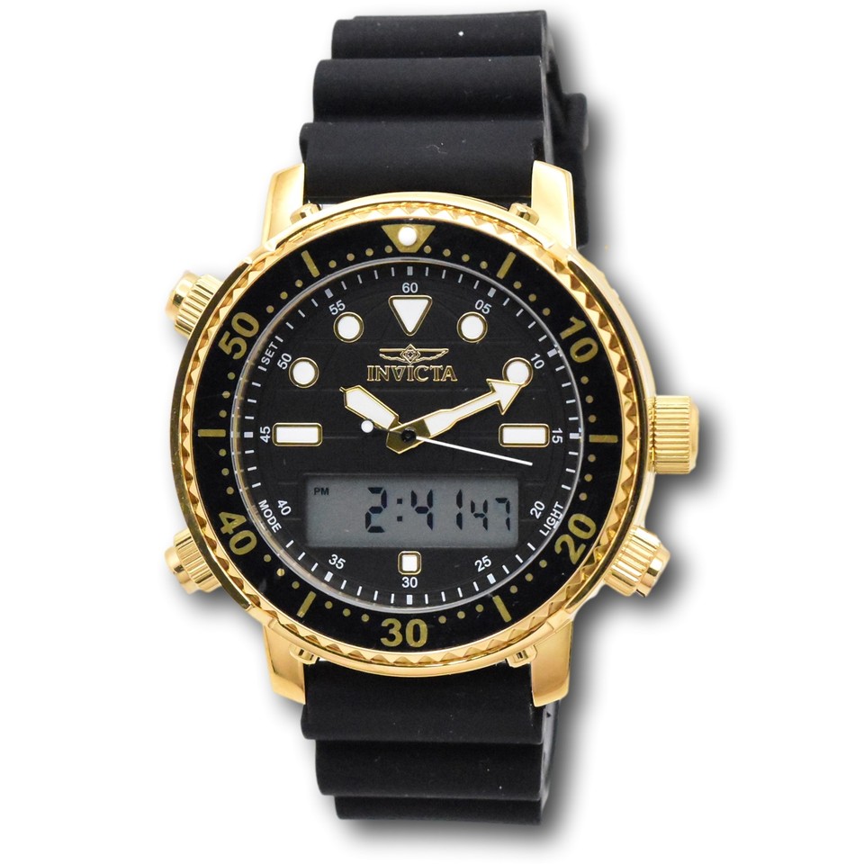 Invicta Pro Diver Men's 46.5mm Dual Time Digital Ana-Digi Watch 48369 ...
