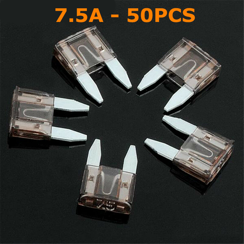 50PCS 7.5Amp Electronic ATM Mini Blade Fuse Auto Car Motorcycle Trucks ...