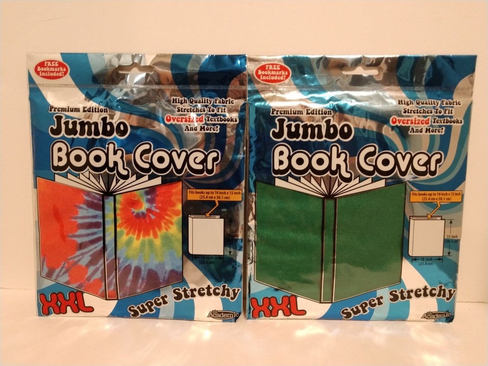 NEW~ Lot of 6 FABRIC TEXT BOOK COVERS ~ Jumbo XXL, Standard, Strechy ...
