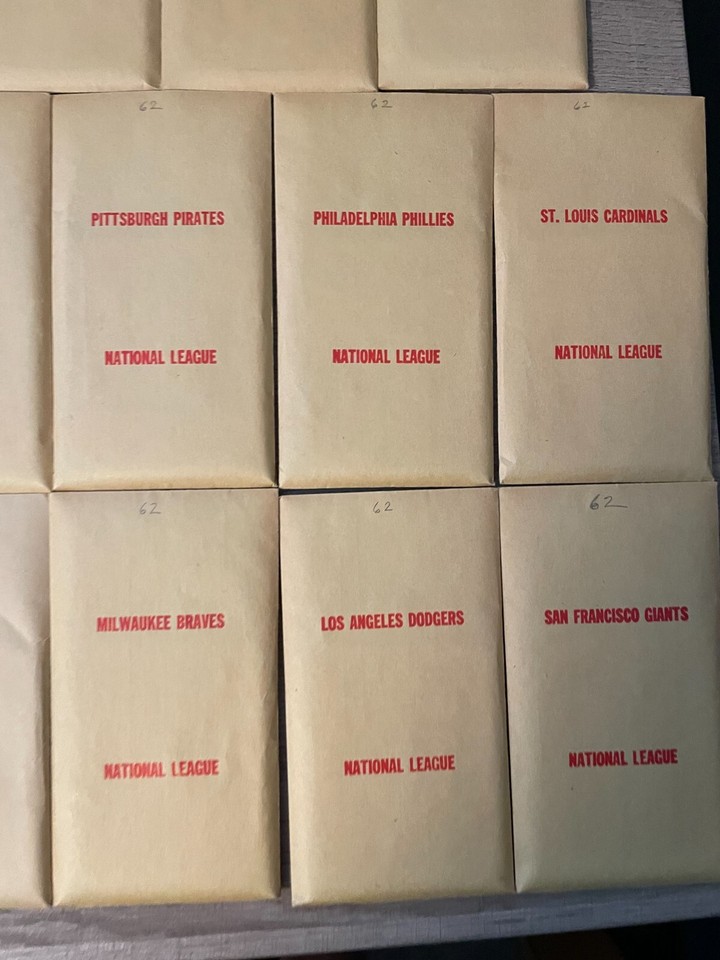 APBA Baseball Card APBA Baseball 1962 Player Cards Complete Set Near ...