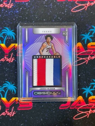 2024-25 Panini Obsidian Jared McCain Unbreakable Purple Flood /75 4 CLR ...