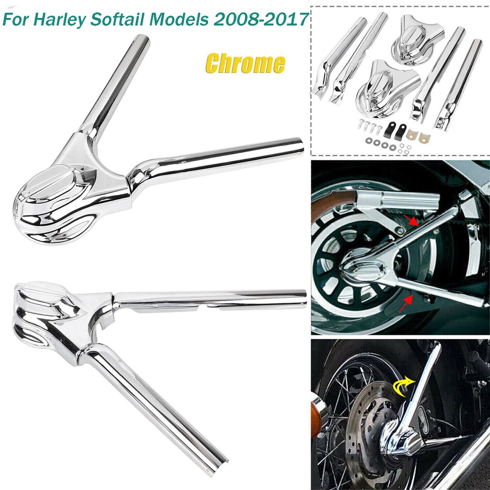 Chrome Swingarm Cover Kit For Harley Heritage Softail Deluxe FLSTN ...