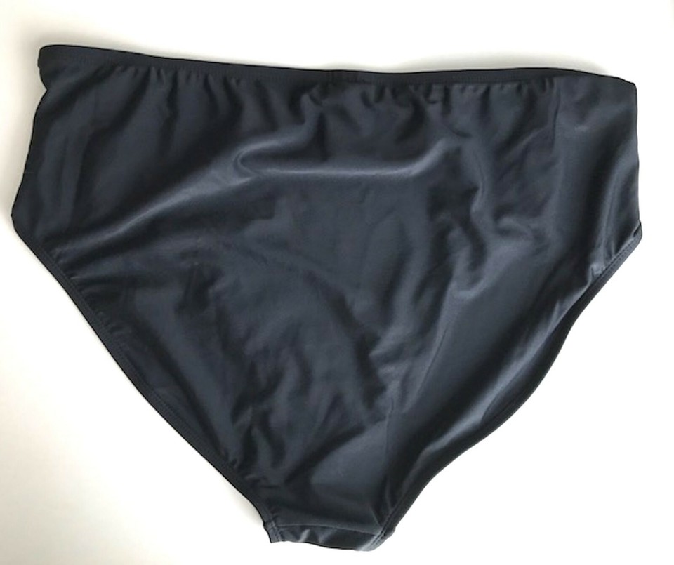 Mid Rise Swimsuit BOTTOM. Size 3X (22-24). Solid BLACK. NWT | eBay